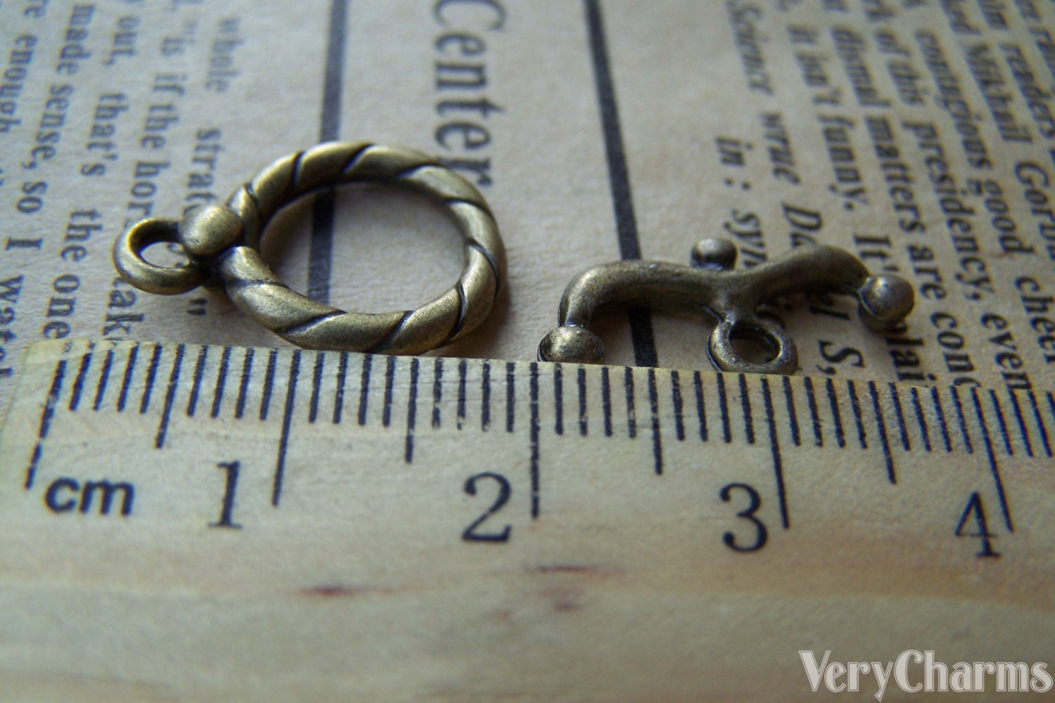 20 Sets of Antique Bronze Coil Bow Toggle Clasps A231 | Etsy