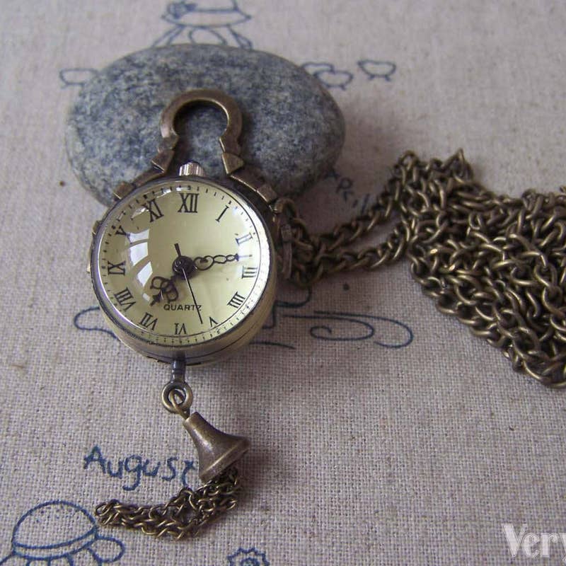 Pocket Watch Key Pendant - Etsy