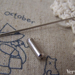 10 Pcs Platinum Stick Pin Clutch Lapel Pin Findings 4x60mm With 5mm Pad ...