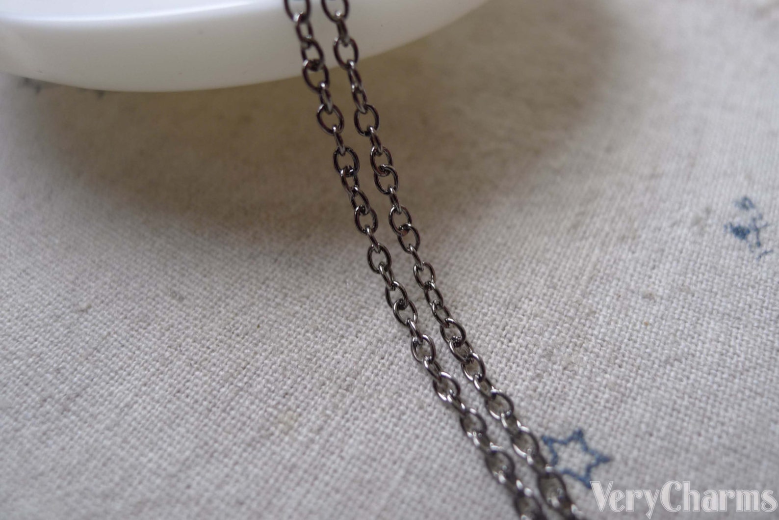 16ft 5m of Gunmetal Black Steel Oval Cable Chain Link 1.6mm - Etsy