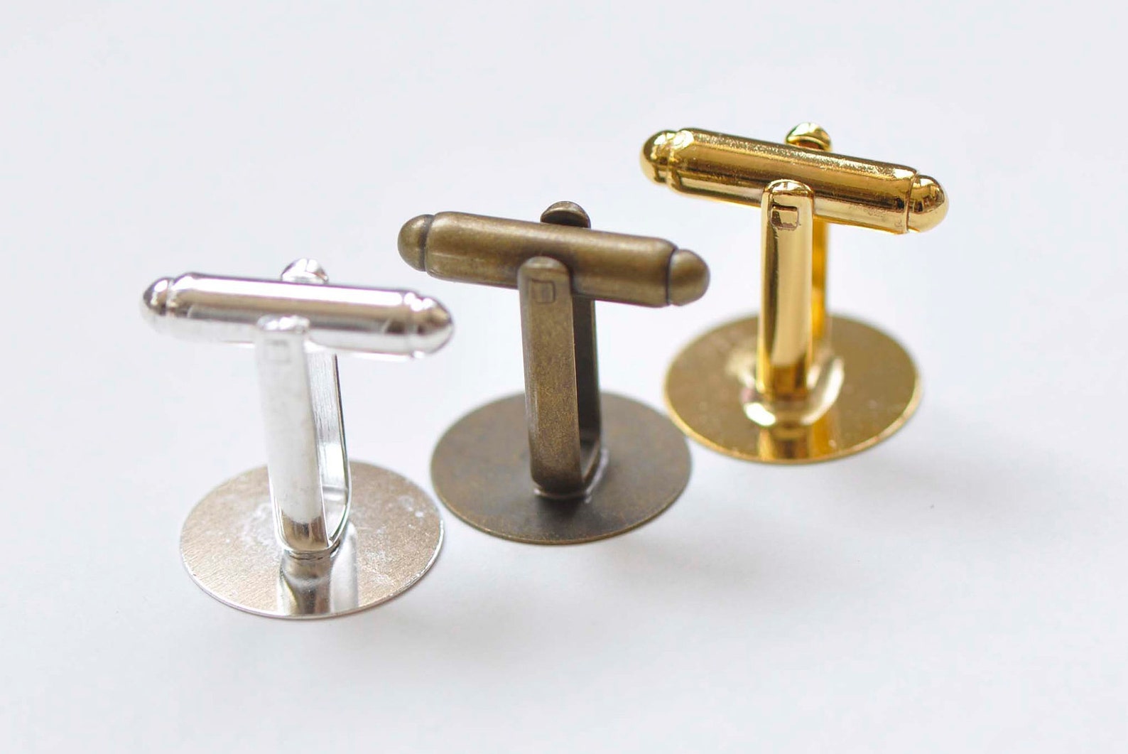 Cuff Link Cufflink Blanks With 15mm Large Pad Set of 10 (5pairs ...