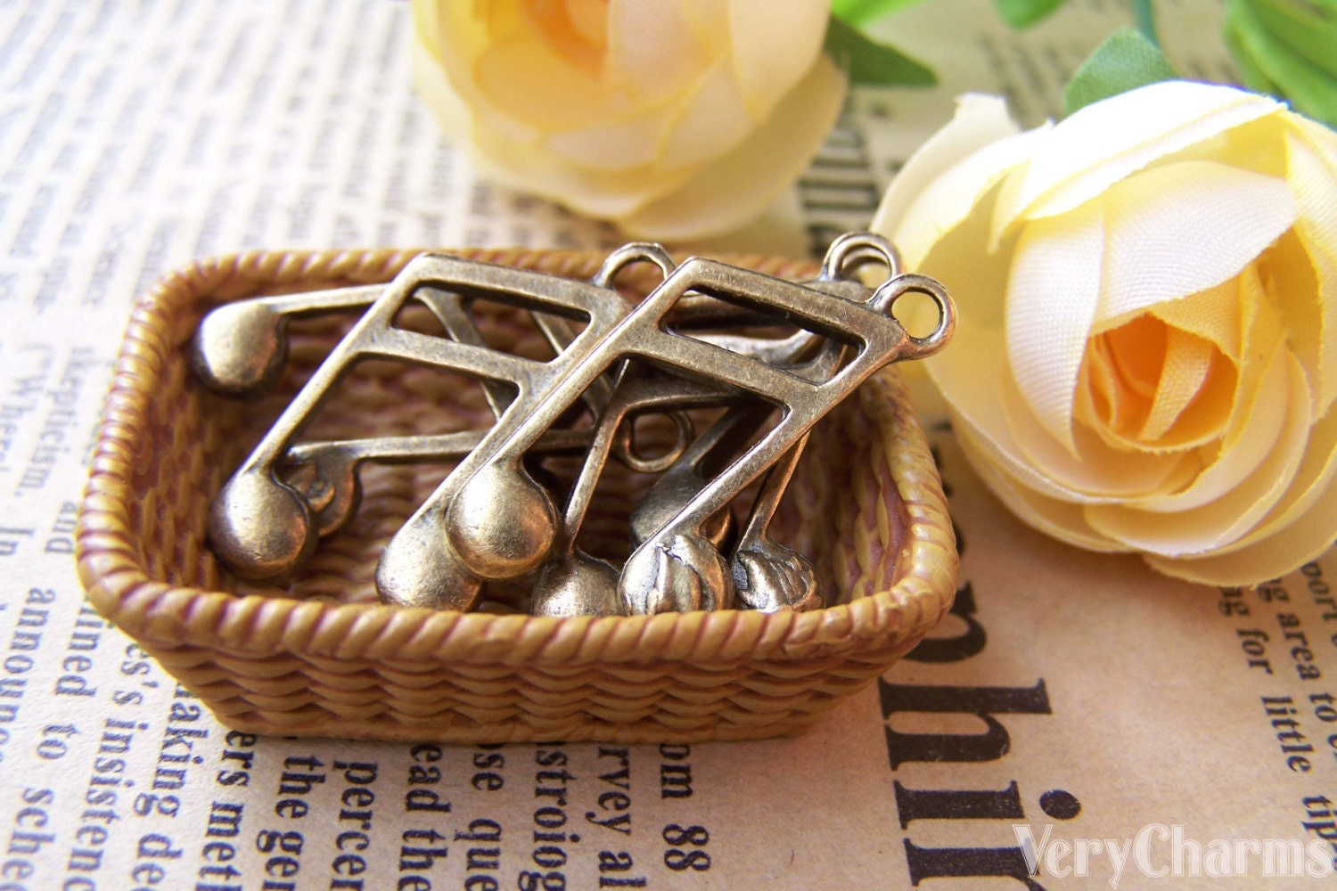 10 pcs of Antique Bronze Music Note Charms 13x26mm A1699 | Etsy