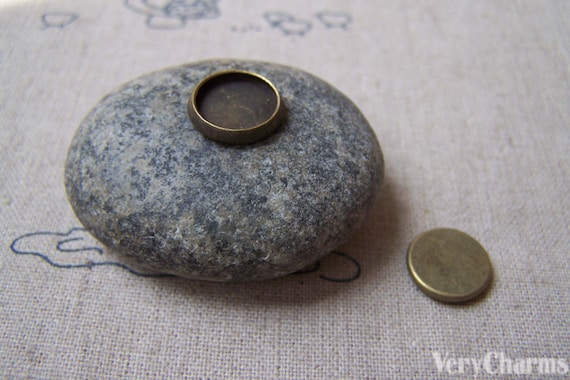 30 Pcs of Antique Bronze Round Bezel Base Settings Match 10mm | Etsy