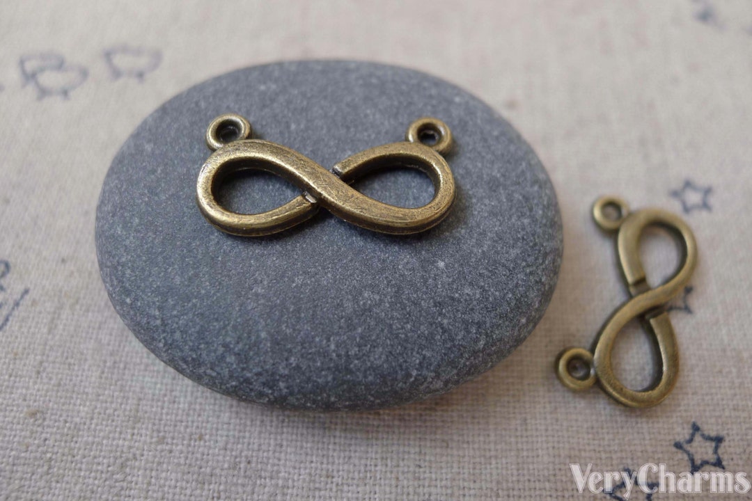 Figure 8 Connector Bronze Charms 10x20mm Set of 50 Pcs A7464 - Etsy