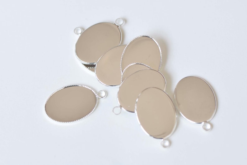 Brass Oval Sawtooth Pendant Tray Base Settings Match | Etsy