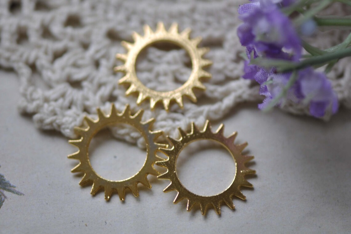 Gold Gear Connectors Gearwheel Clockwork Watch Parts Charms - Etsy