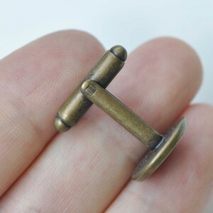 10 Pcs Cuff Links Cufflinks Bezel Setting Match 10mm-20mm Cameo Antique ...