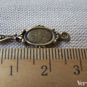 20 Pcs of Antique Bronze Ancient Chinese Mirror Charms Pendants 10x24mm ...