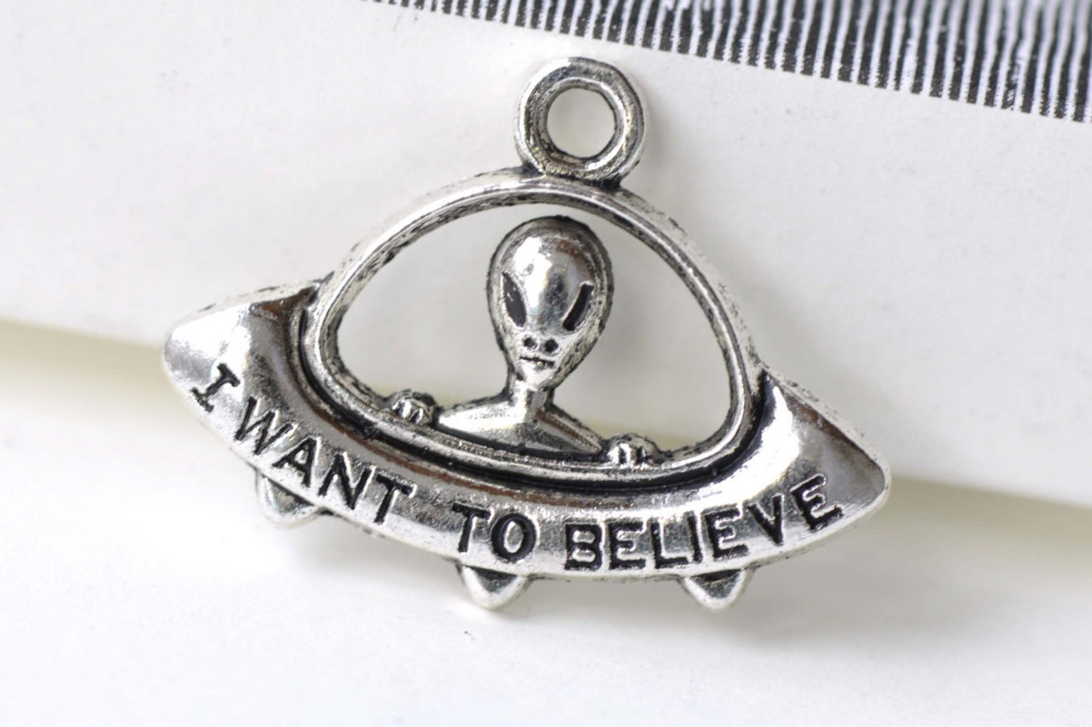 Silver Alien UFO Spaceship Charms Sci-fi Pendants 23x30mm Set | Etsy