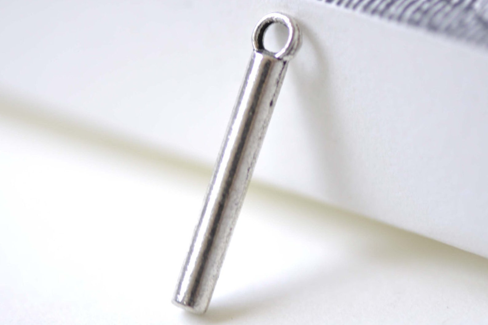 Antique Silver Plain Round Bar Charms Size 2x24mm Set of 20 - Etsy