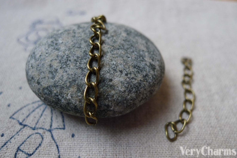 50 Pcs of Antique Bronze Steel Precut Extension Chain Link 3mm A5490 - Etsy