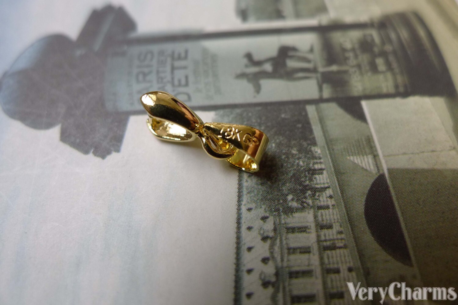 20 pcs Gold Tone Brass Pinch Bail Snap Bails Clasps 18KGP | Etsy