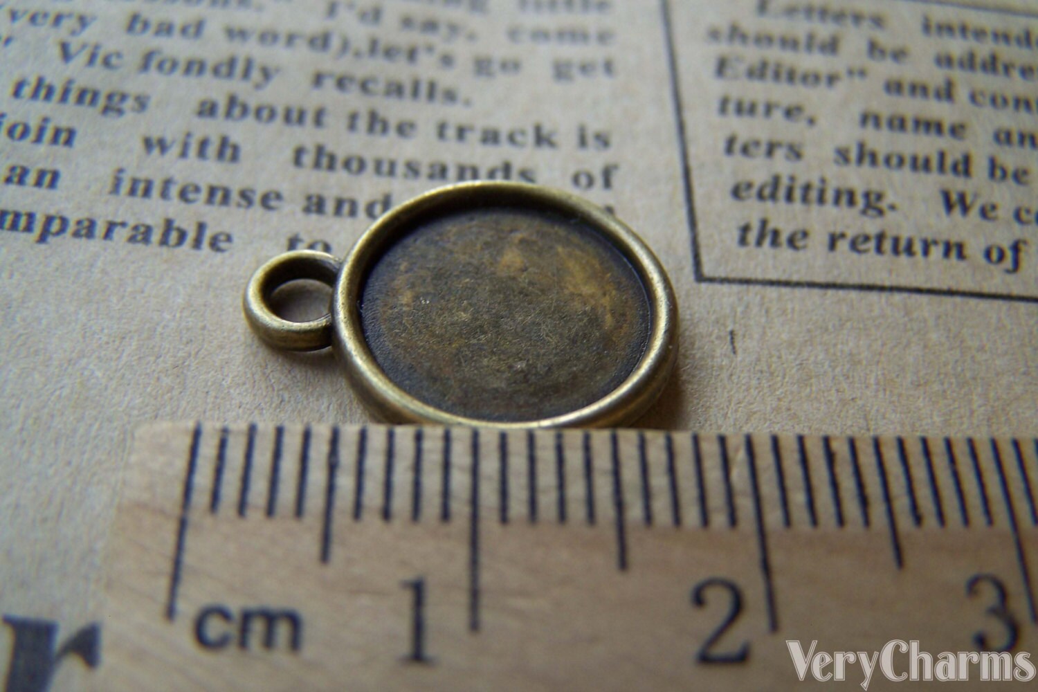 20 Pcs of Antique Bronze Round Base Settings Pendant Double | Etsy