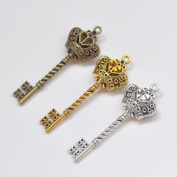 Crown Key Necklace - Etsy