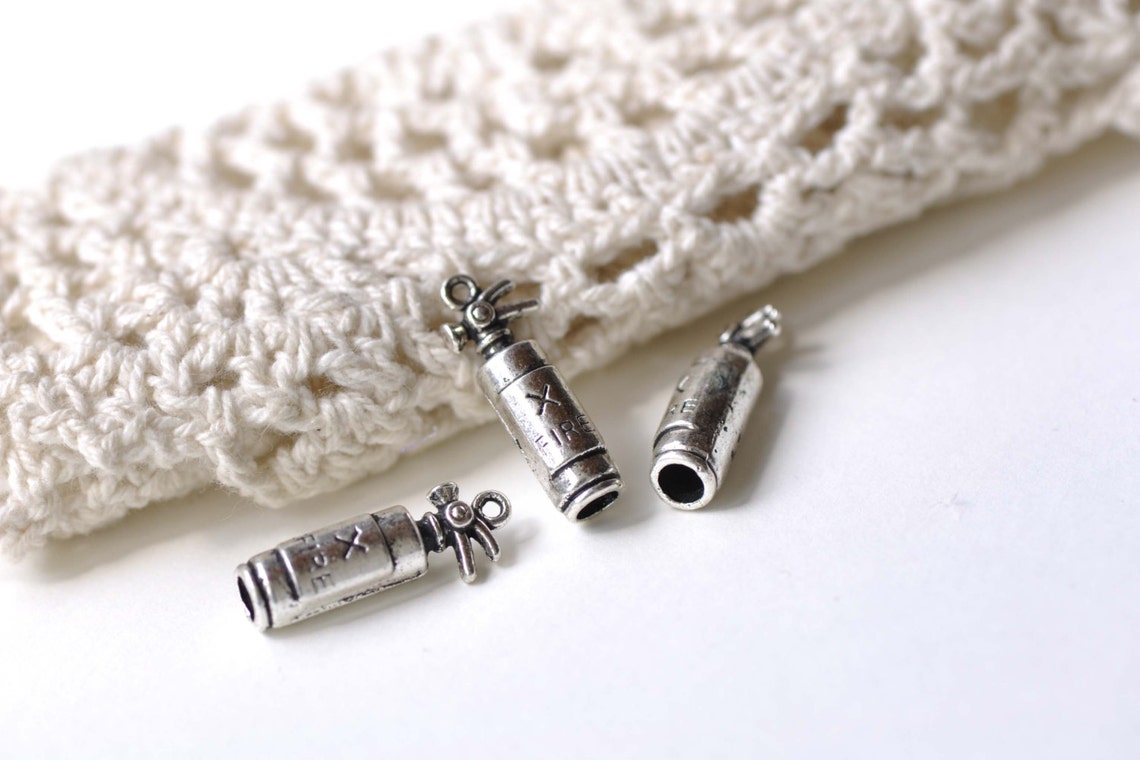 Fire Extinguisher Charms Antique Silver 3D Firemen Pendants - Etsy