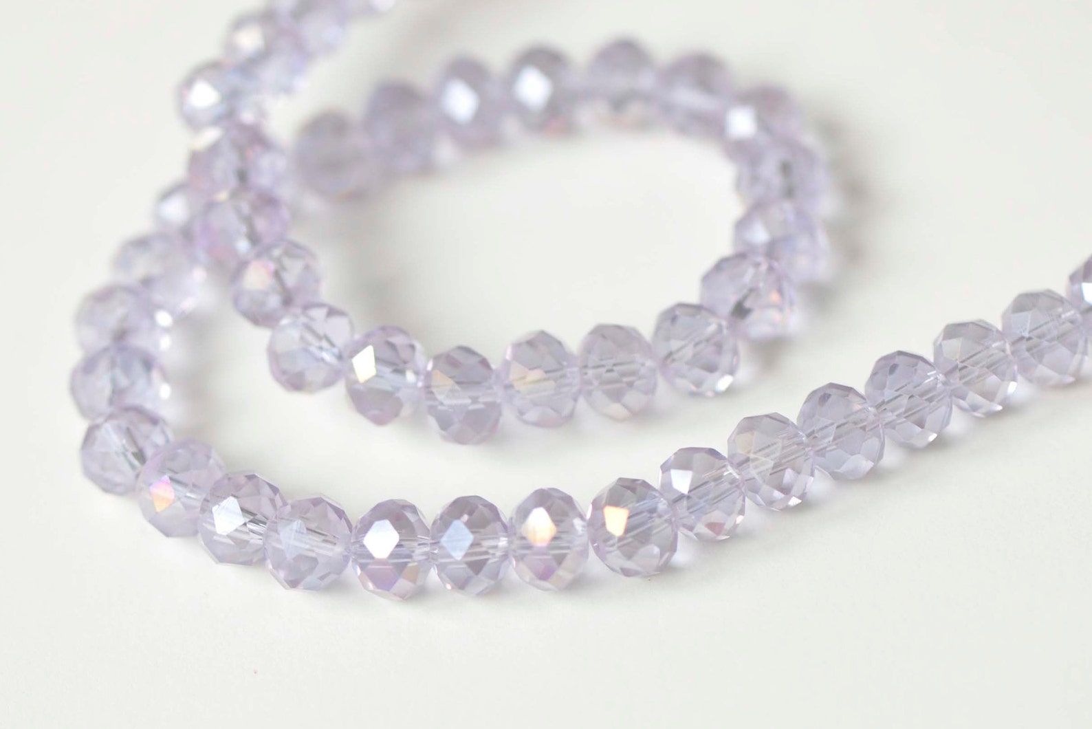 One Strand AB Color Faceted Rondelle Crystal Glass Abacus | Etsy