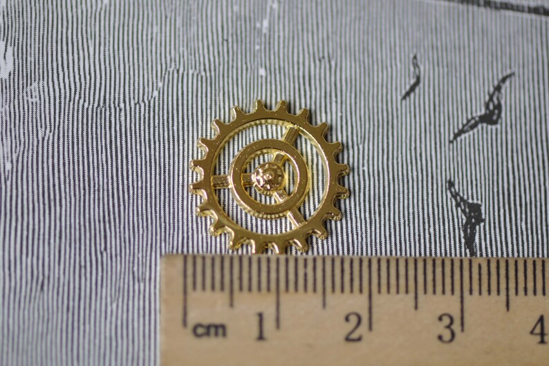 Gold Steampunk Gears Mechanical Watch Wheel Charms 18mm Set of | Etsy