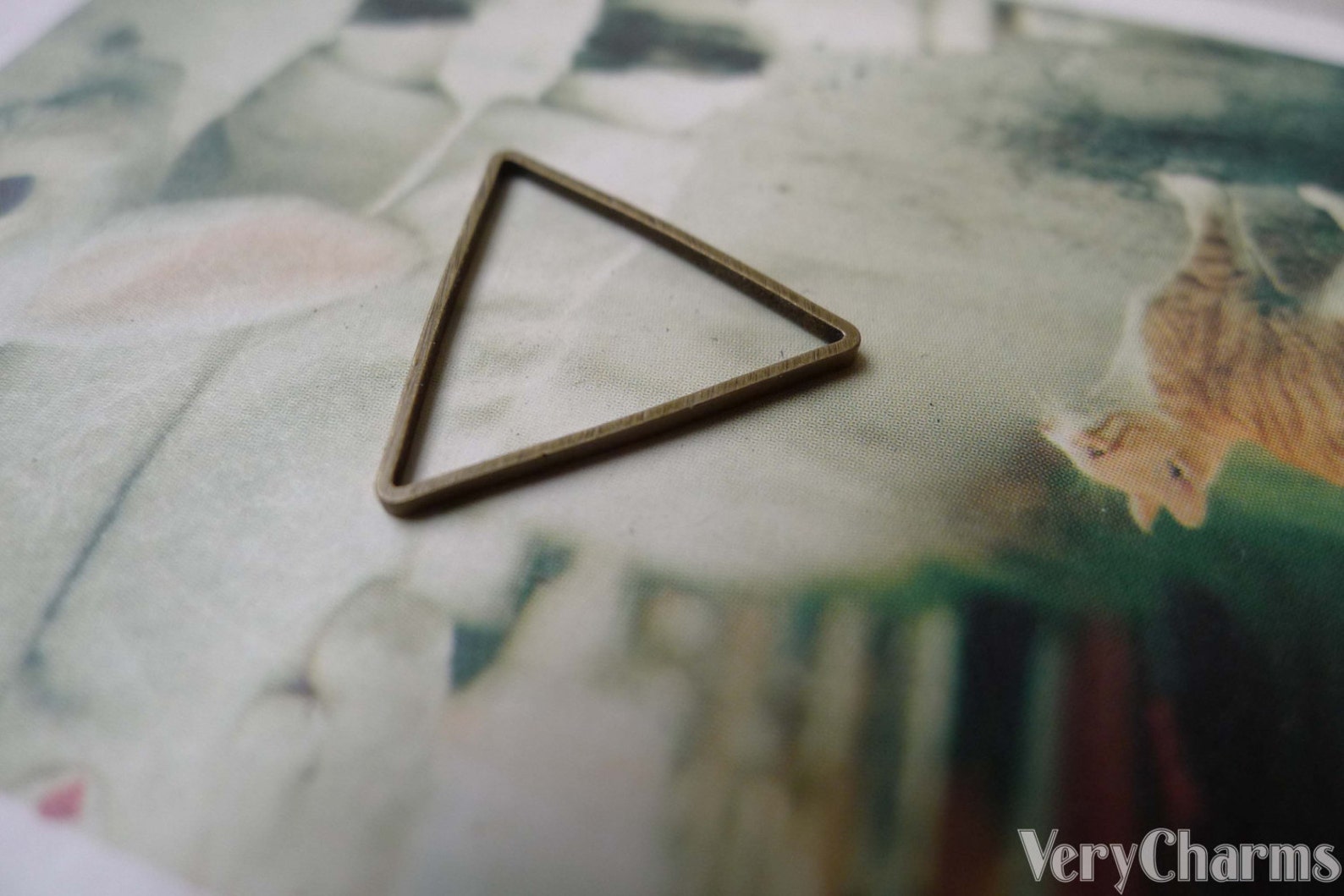 50 Pcs of Antique Bronze Brass Triangle Rings 17mm A6843 | Etsy