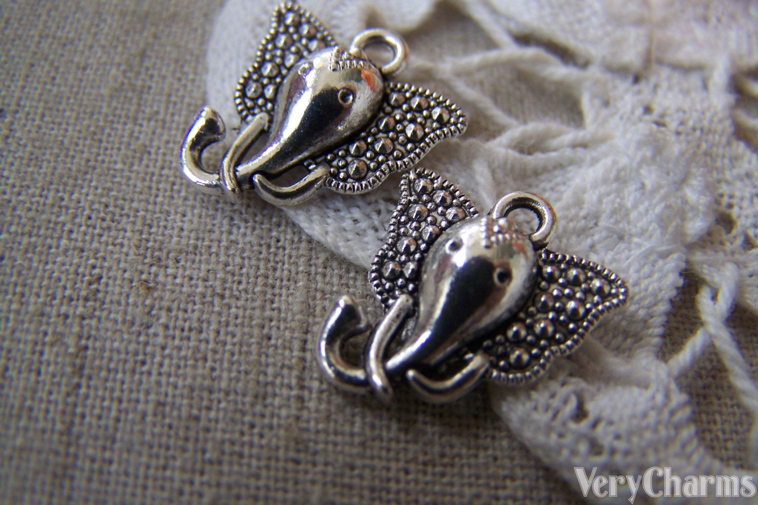 20 Pcs Antique Silver Ivory Elephant Charms 15x16mm A595 - Etsy
