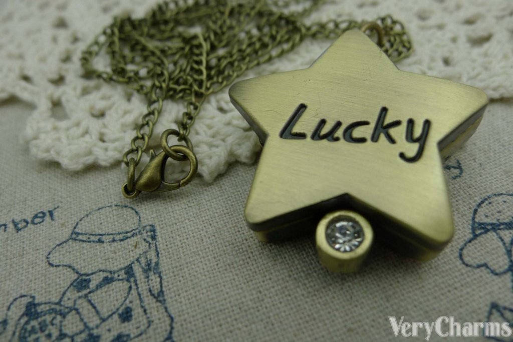 1 PC of Antique Bronze Star Pocket Watch Gift 28x39mm A6009 - Etsy
