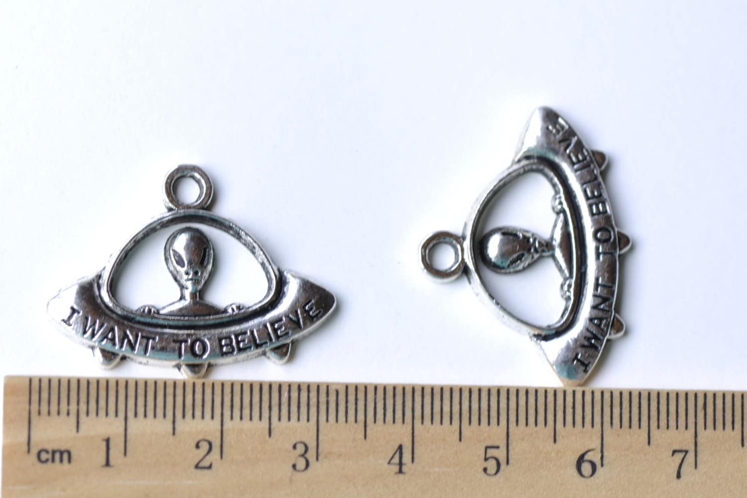 Silver Alien UFO Spaceship Charms Sci-fi Pendants 23x30mm Set - Etsy
