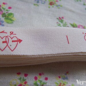 5.46 Yards (5 Meters) Red Love Heart Pattern Print Cotton Ribbon Label ...