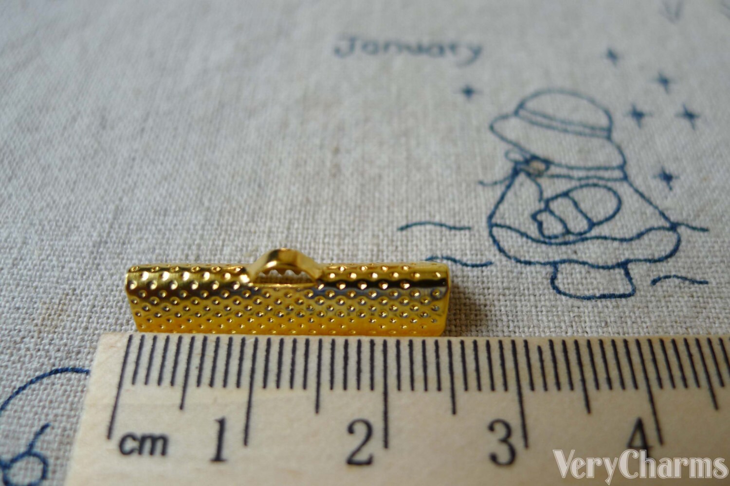 50 Pcs Gold Ribbon Ends Clamps Fasteners Clasps 25mm A5355 | Etsy