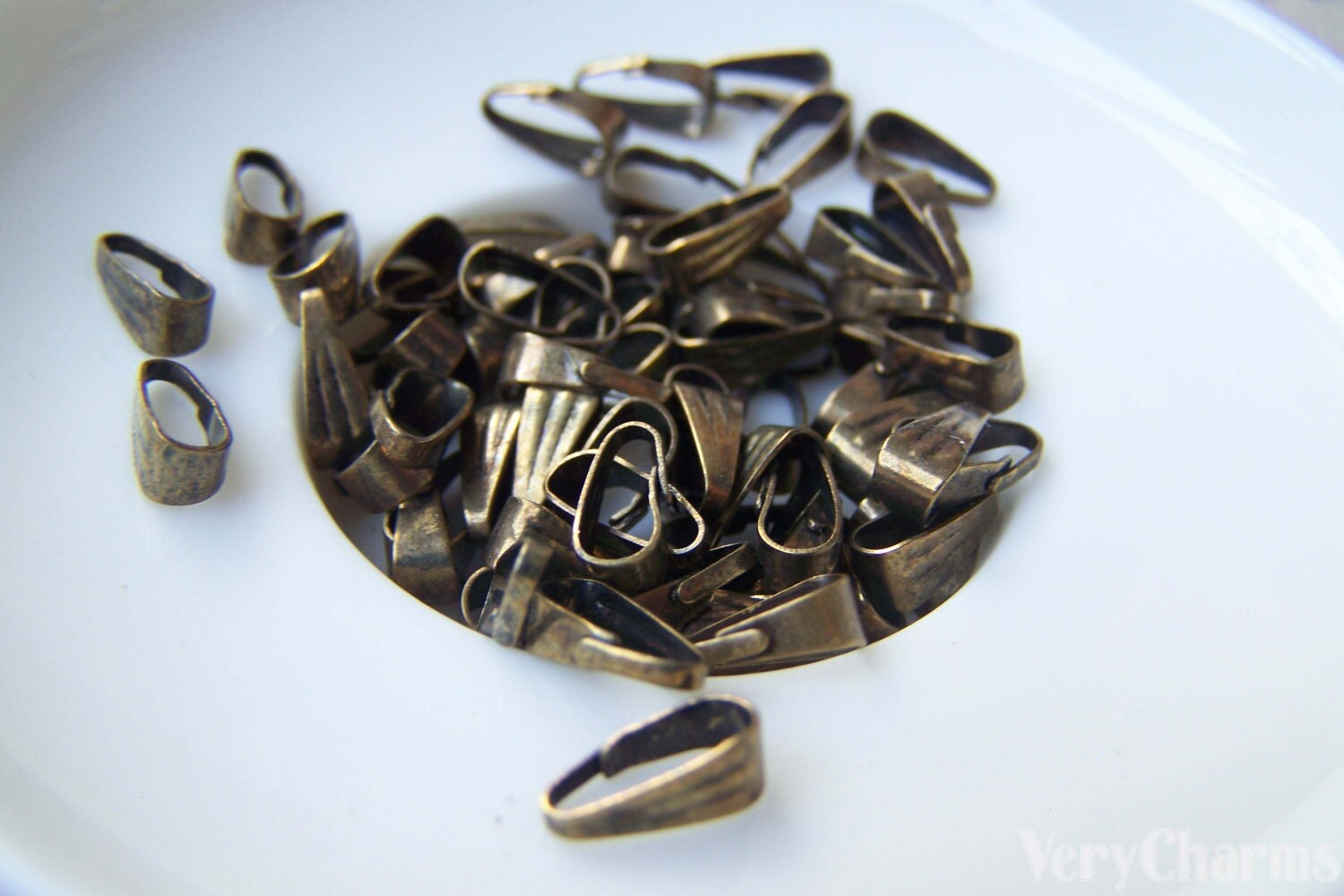 50 Pcs of Antique Bronze Brass Snap on Bail 3.5x8.5mm A2122 - Etsy