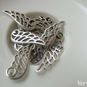 20 Pcs of Antique Silver Filigree Wing Charms 9x23mm A6470 - Etsy