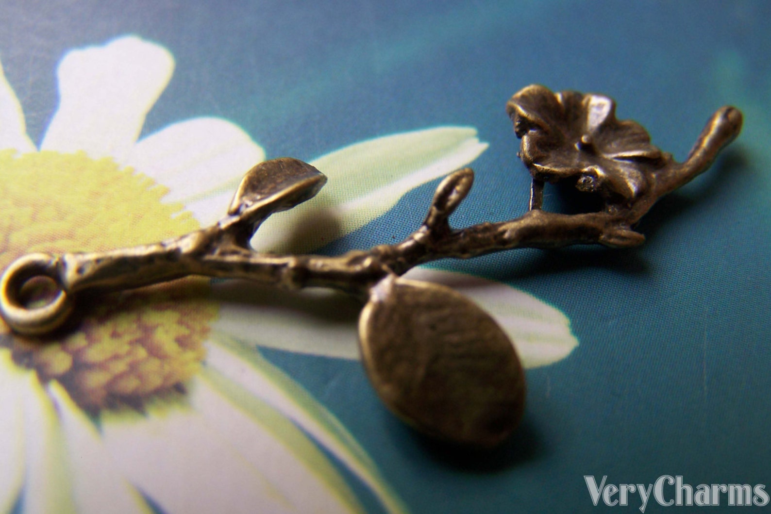 20 Pcs of Antique Bronze Flower Branch Charms 13x41mm A4736 | Etsy