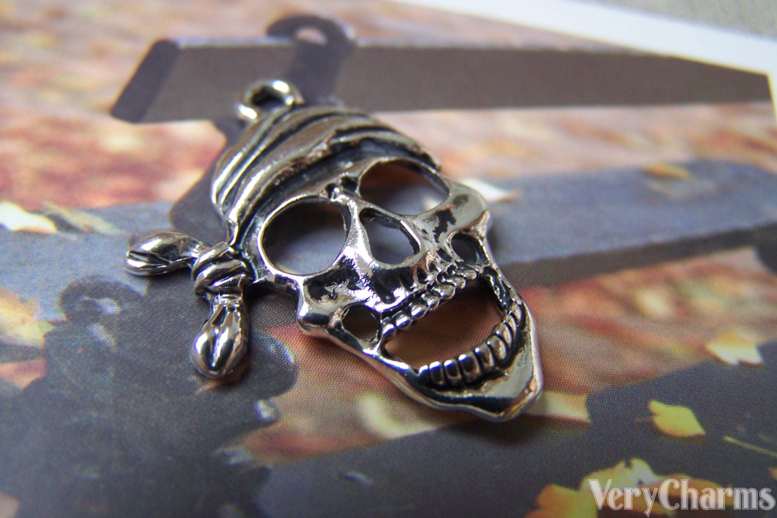 Antique Silver Filigree Skull Pirate Charms 19x25mm Set of 10 - Etsy