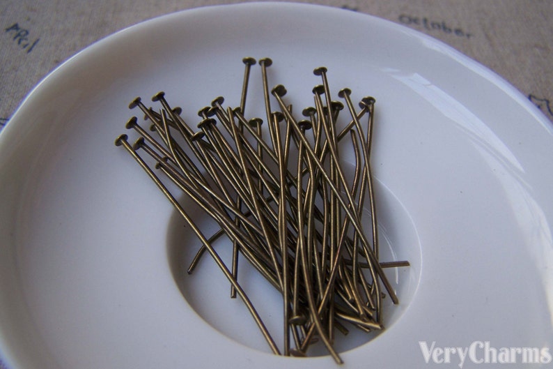 500 Pcs of Antique Bronze Headpins 40mm--- 20gauge A3250 - Etsy
