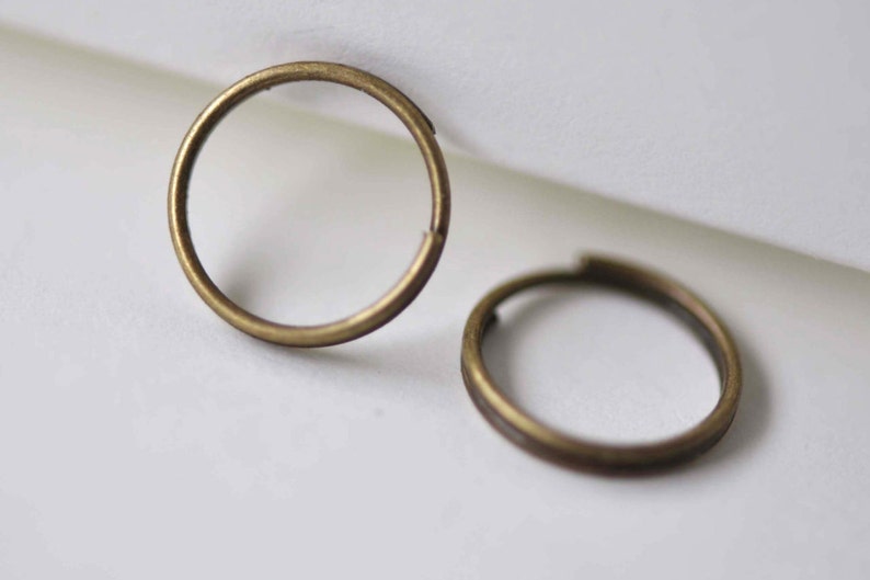 Iron Split Rings Antique Bronze Finish 11mm 22 Gauge Set of | Etsy