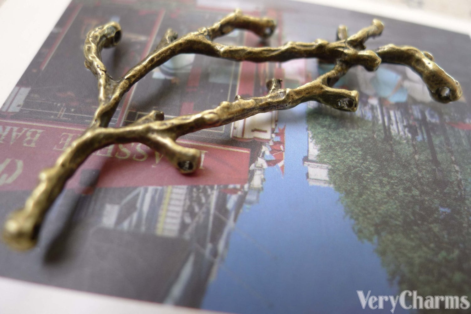 10 Pcs of Antique Bronze Tree Branch Connectors Coral Charms 30x52mm ...