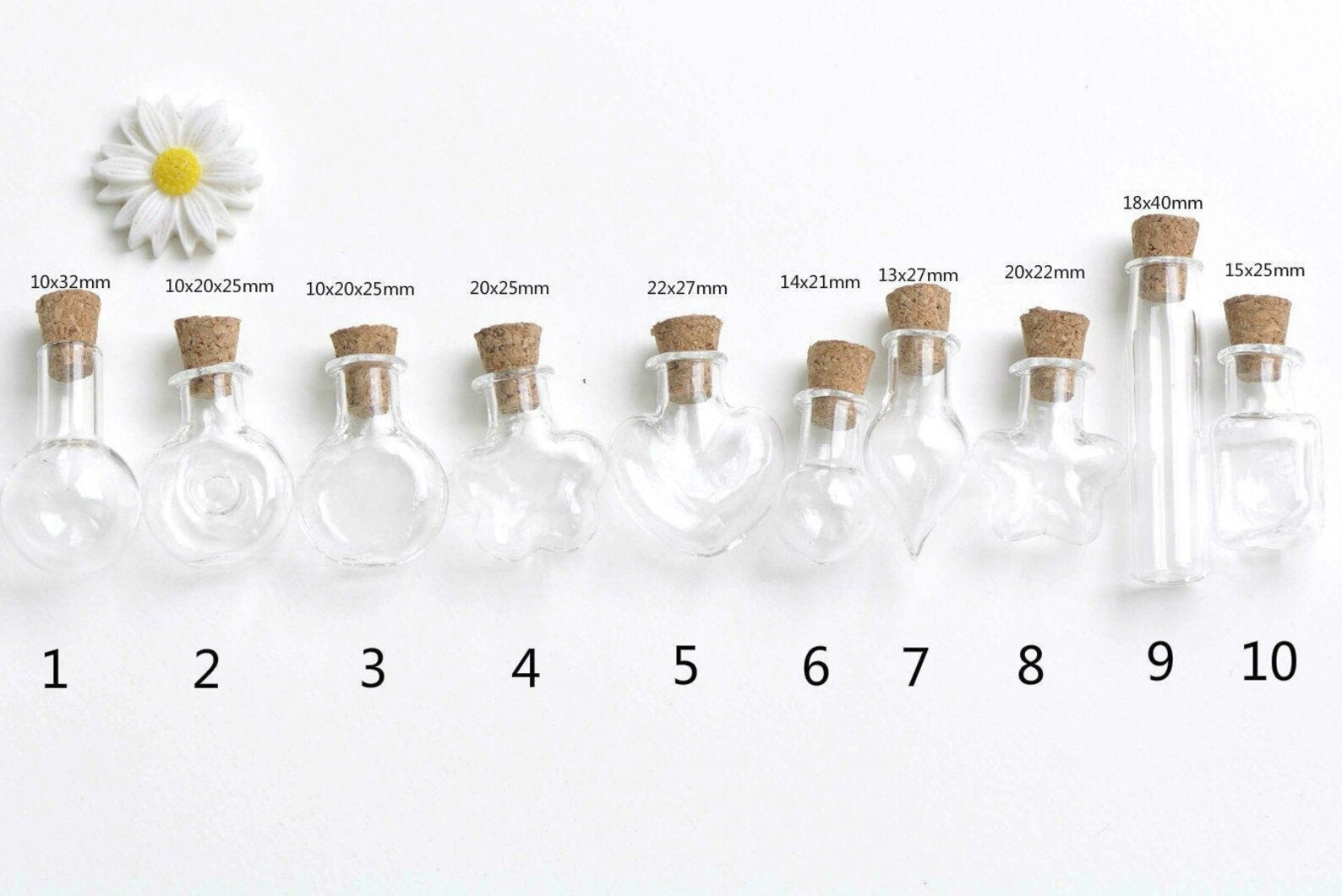 Clear Glass Flat Square Bottles Long Empty Star Shaped Vials - Etsy