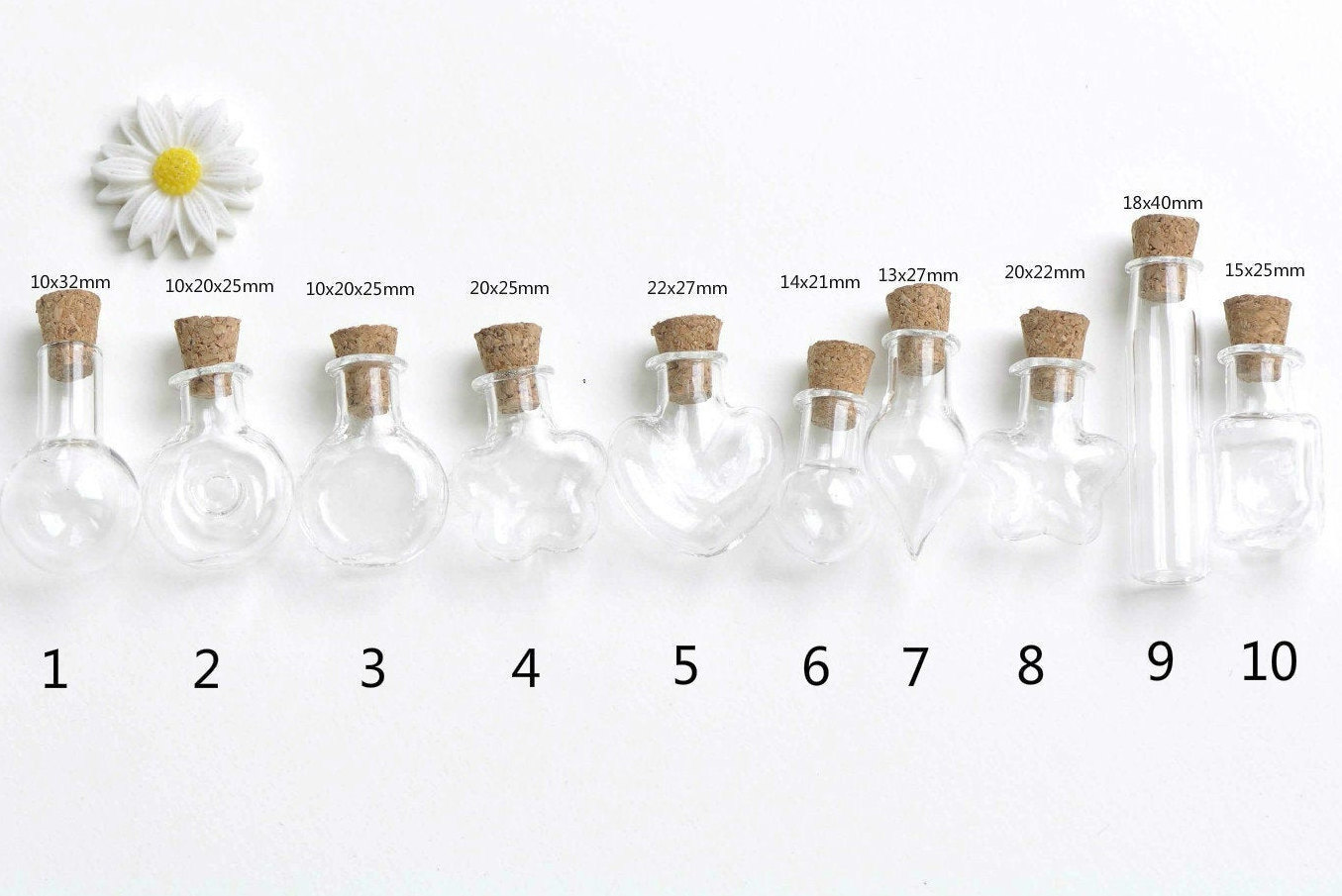 Clear Glass Flat Square Bottles Long Empty Star Shaped Vials - Etsy
