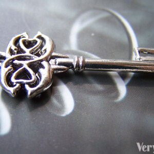 10 Pcs of Antique Silver Fancy Skeleton Key Charms 16x45mm A1249 - Etsy