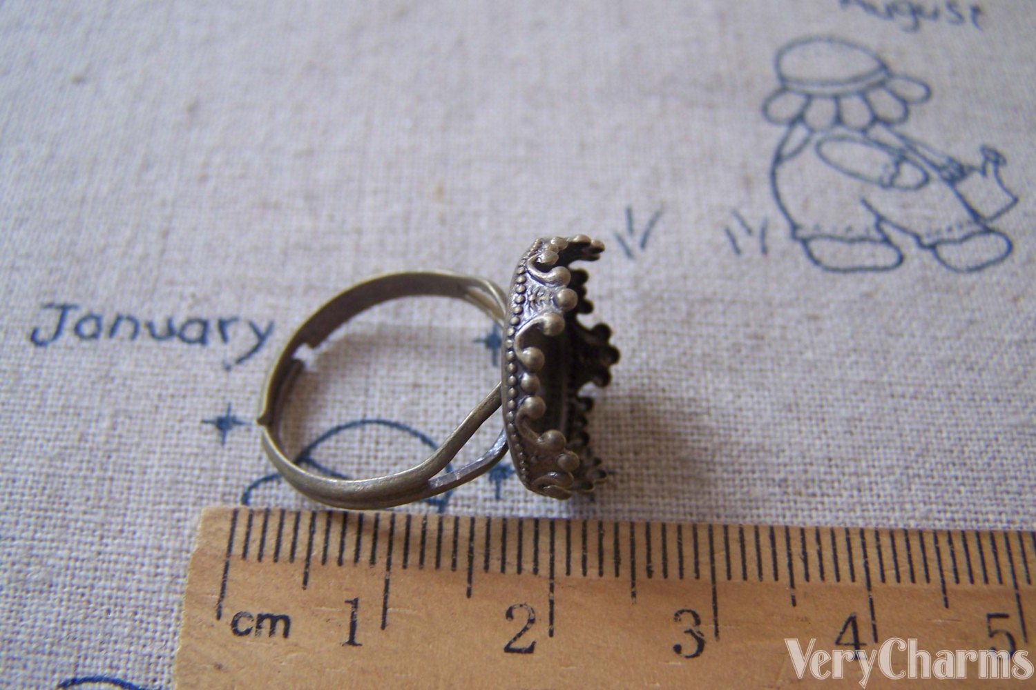10 Pcs of Antique Bronze Adjustable Ring Blank Shank Base With 15mm ...