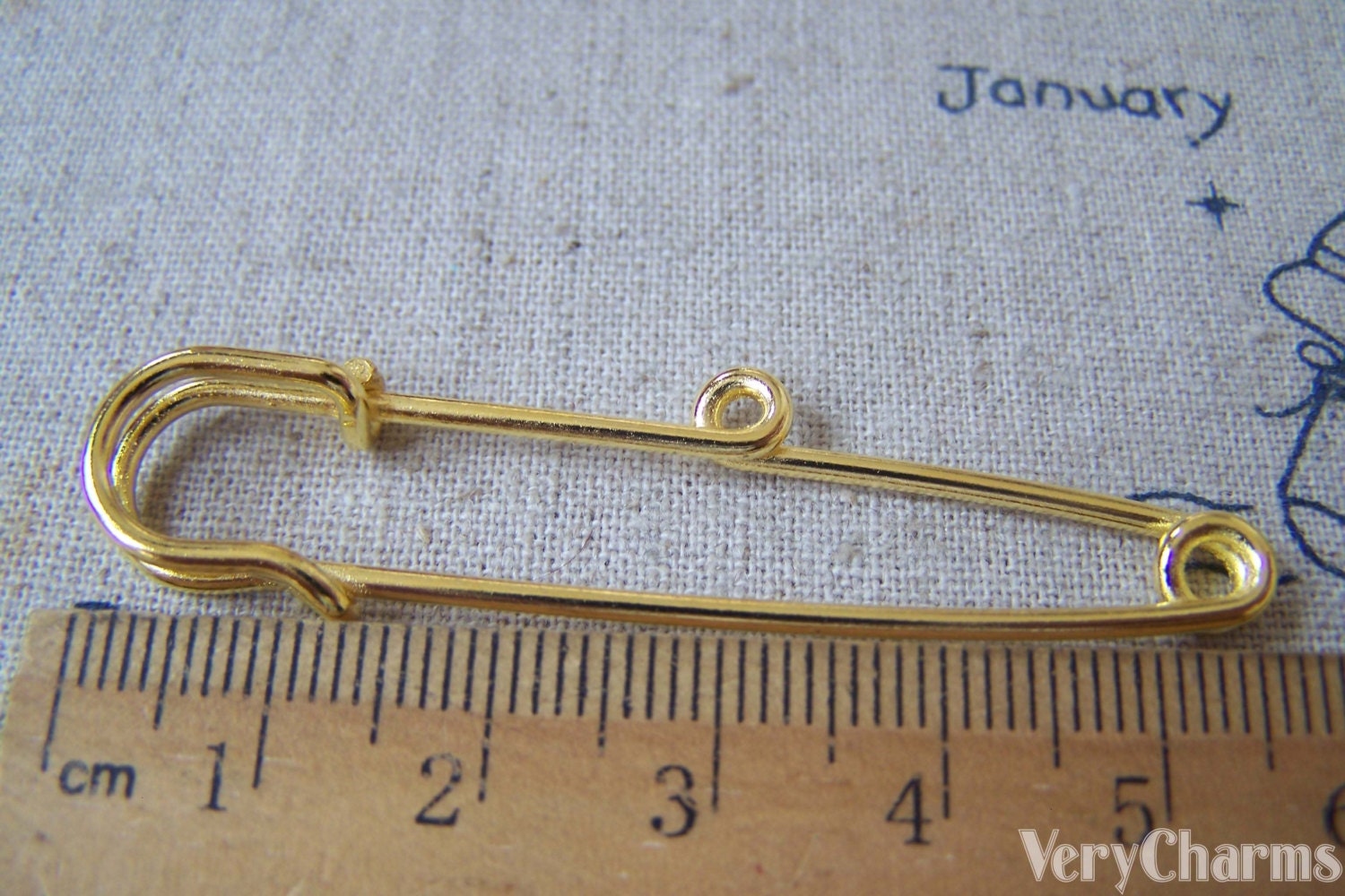 Gold Kilt Pins Single Loop Safety Pins Broochs 15x58mm Set of | Etsy