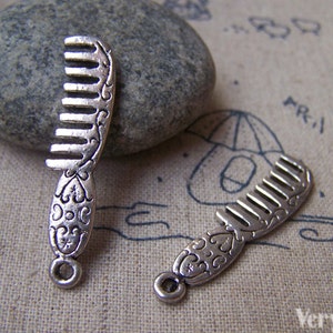 20 Pcs of Antique Silver Vintage Flower Comb Charms 8x36mm A893 - Etsy