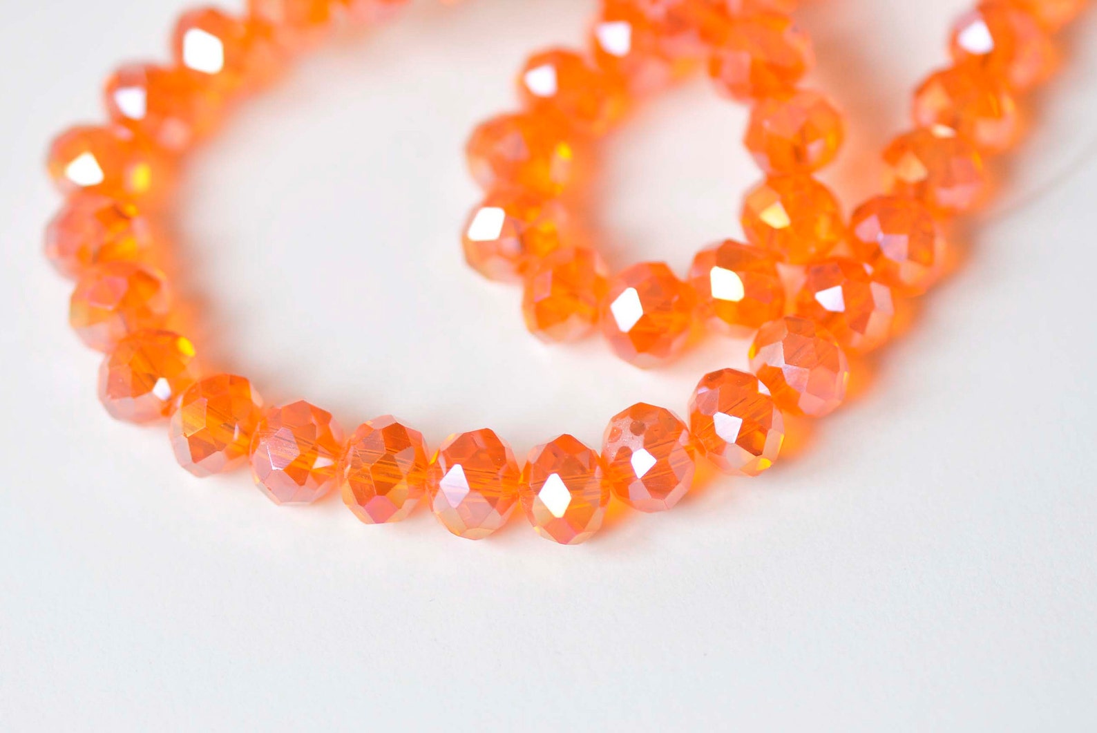 One Strand AB Color Faceted Rondelle Crystal Glass Abacus - Etsy