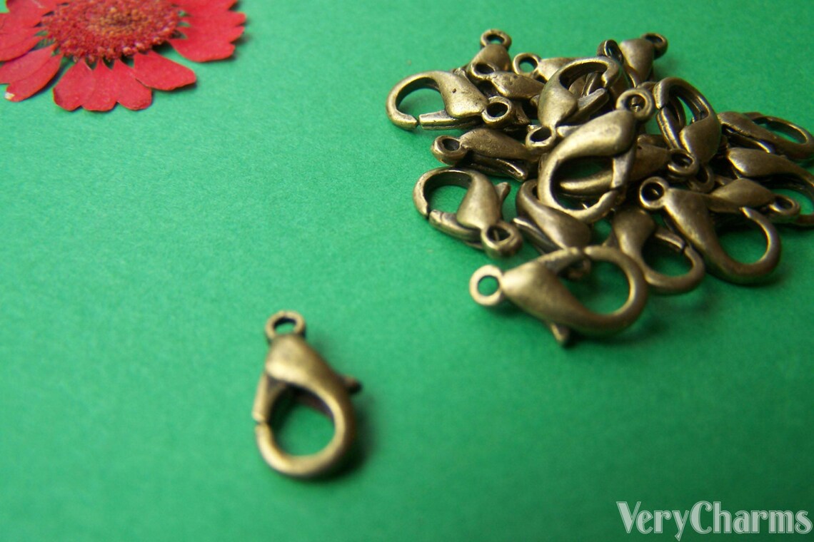 Lobster Clasp Antiqued Bronze Parrot Clasps 12mm Set of 50 Pcs A3445 - Etsy
