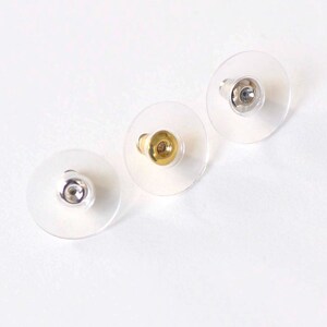 Brass Silicon Comfort Disc Earring Backs Stoppers Silver/gold/platinum ...