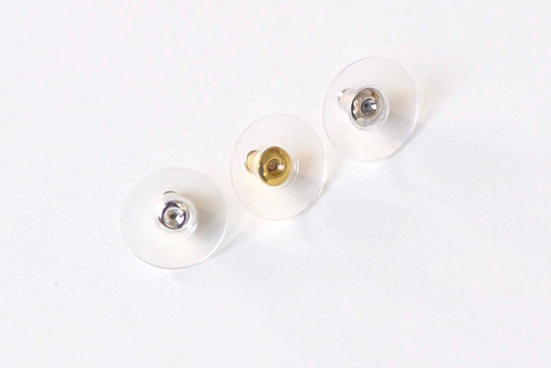 Brass Silicon Comfort Disc Earring Backs Stoppers | Etsy