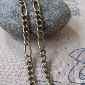 16ft (5m) of Antique Bronze Steel Figaro Chain Link 3.5mm A4428 - Etsy