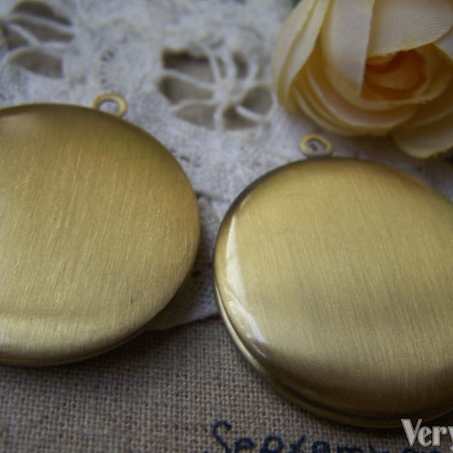 Blank Locket Antique Bronze Round Photo Lockets 32mm Set of 4 - Etsy