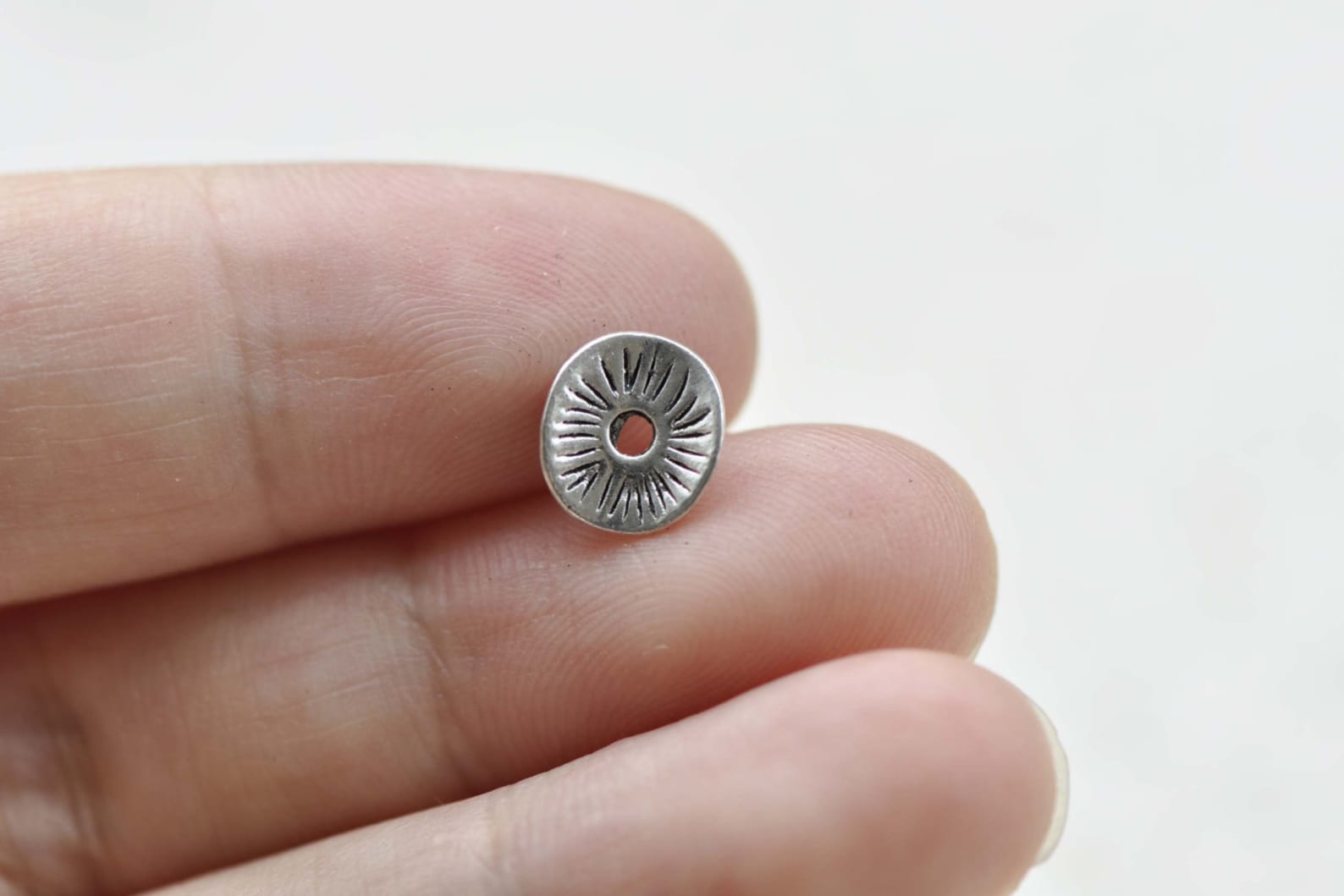 50 Pcs Antique Silver Curved Potato Chip Disc Spacer Beads - Etsy