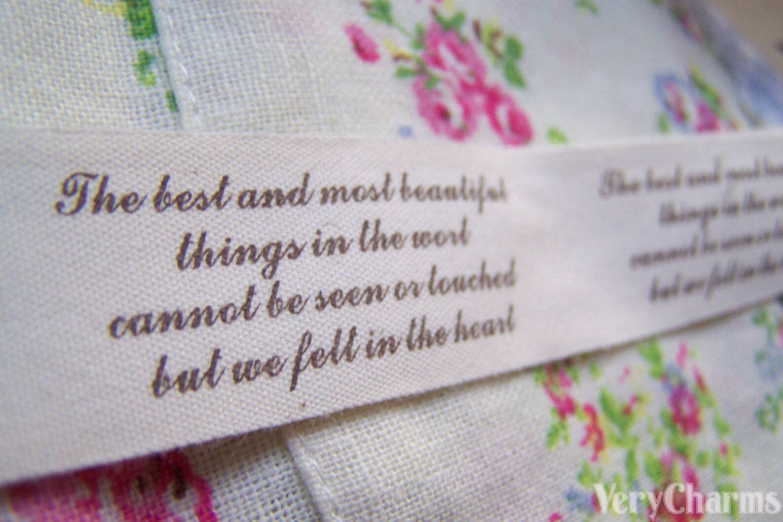 Cotton Ribbon English Handwriting Fabric Label Ribbon Print - Etsy