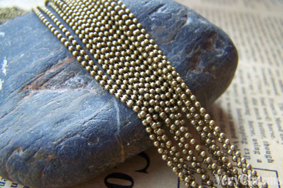 16ft (5m) Antique Bronze Brass Fine Bead Ball Chain 1.2mm A3994 - Etsy