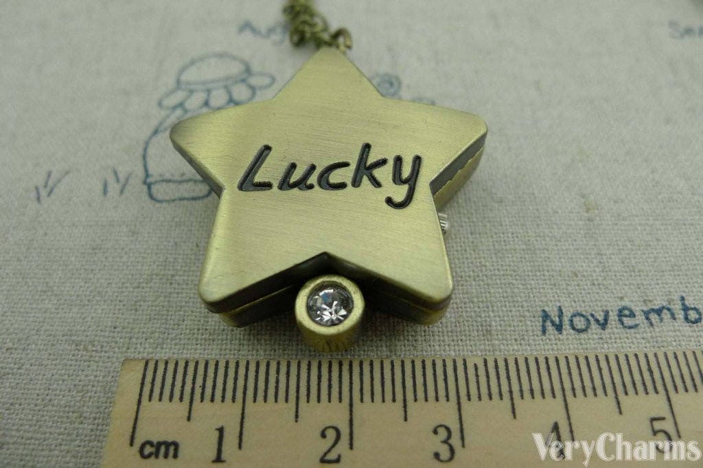 1 PC of Antique Bronze Star Pocket Watch Gift 28x39mm A6009 - Etsy